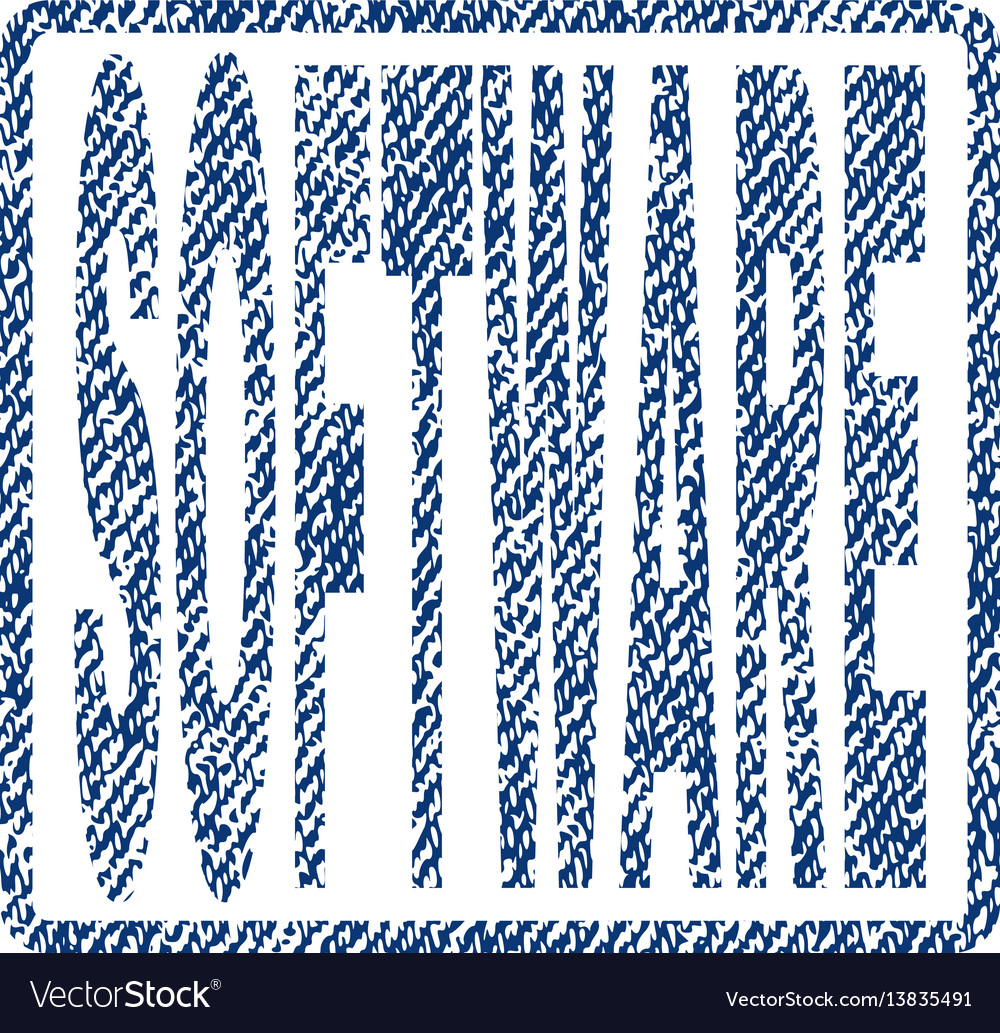 Software textile stamp Royalty Free Vector Image
