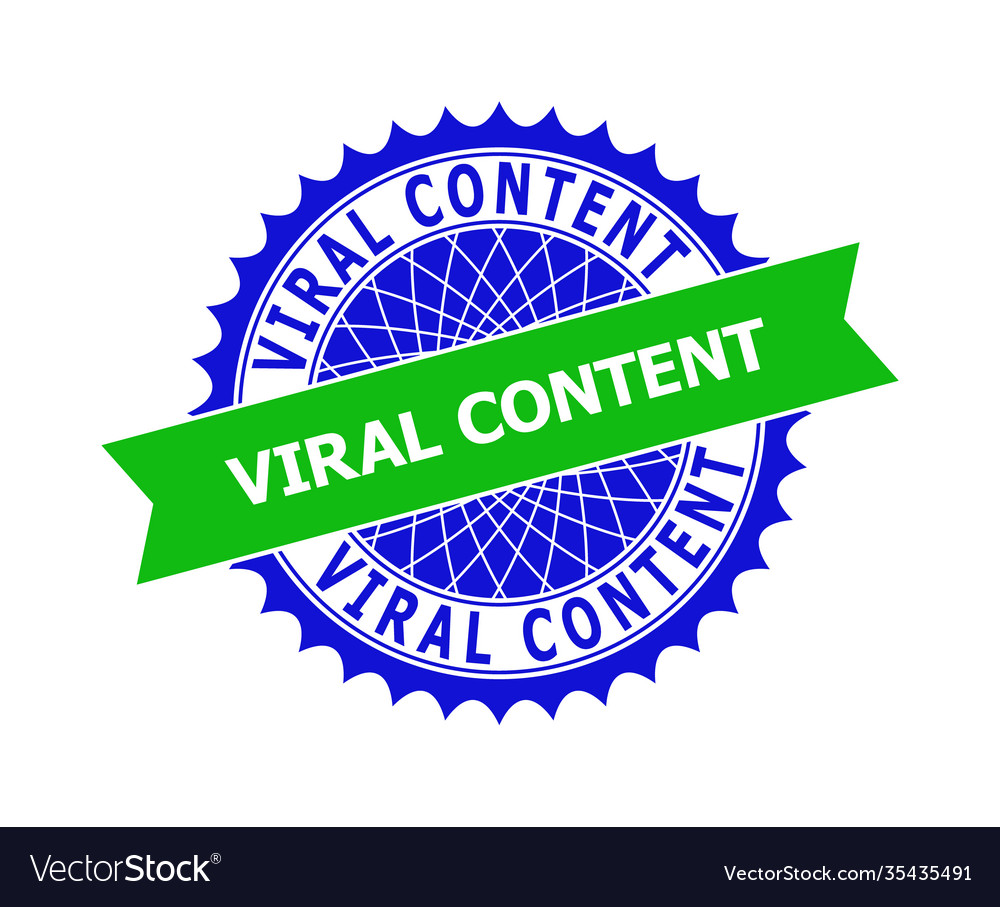 Viral content bicolor clean rosette template Vector Image