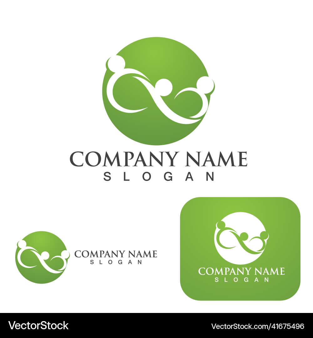 Adoption family care logo Royalty Free Vector Image
