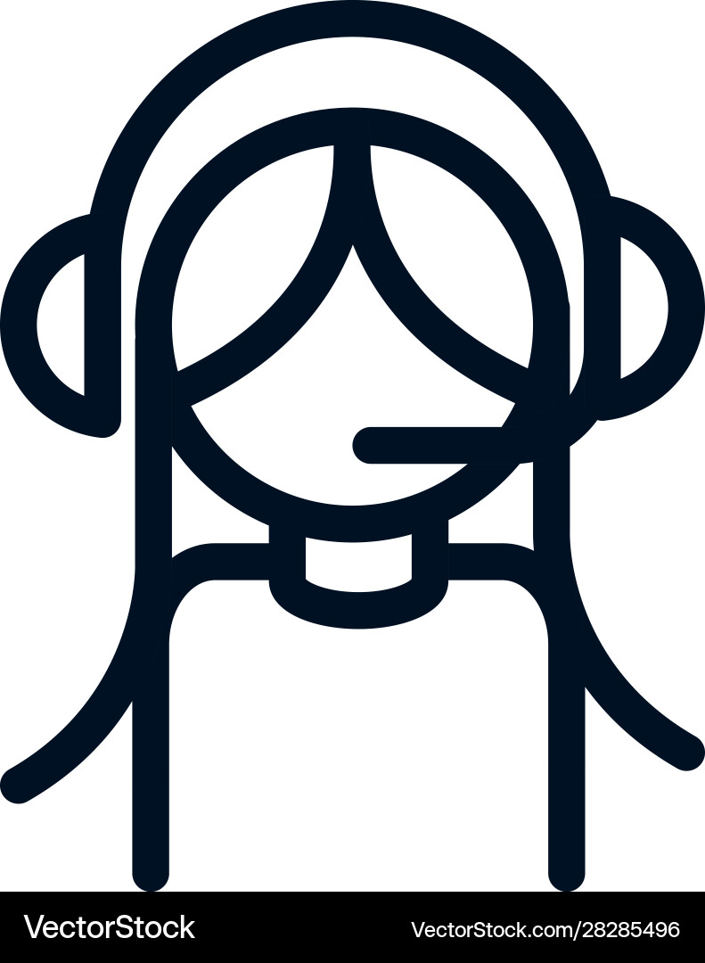 Call center service business female agent help Vector Image