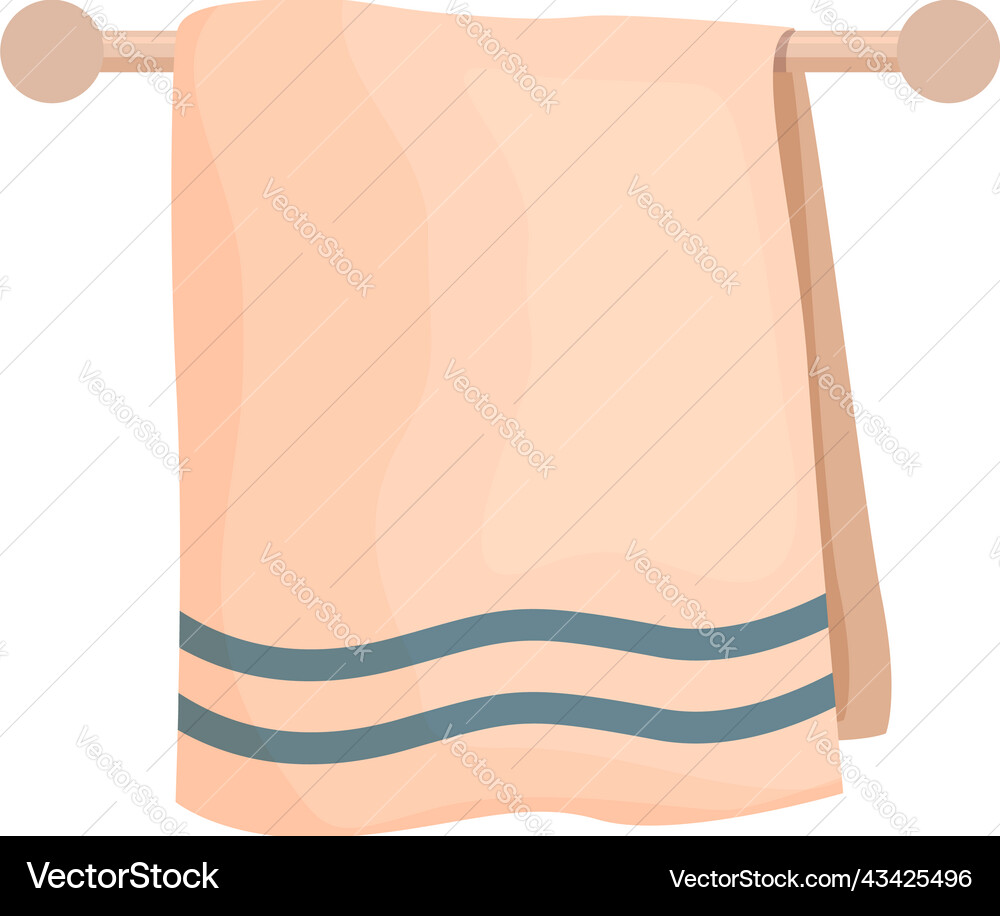Clean towel icon cartoon textile hand Royalty Free Vector