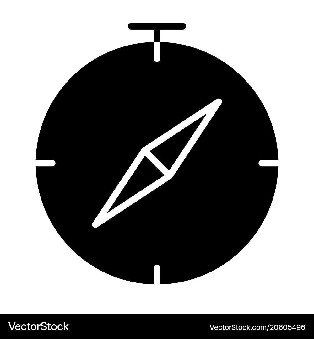 Compass icon simple minimal 96x96 pictograph Vector Image
