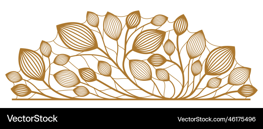 Floral design with leaves and branches isolated Vector Image