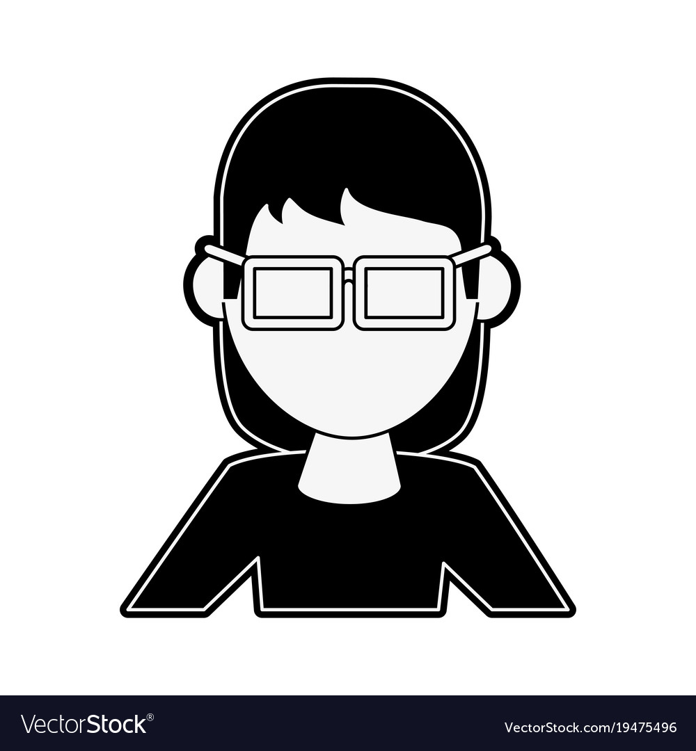 Geek woman avatar Royalty Free Vector Image - VectorStock
