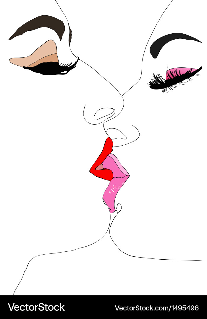 Kiss of love Royalty Free Vector Image - VectorStock