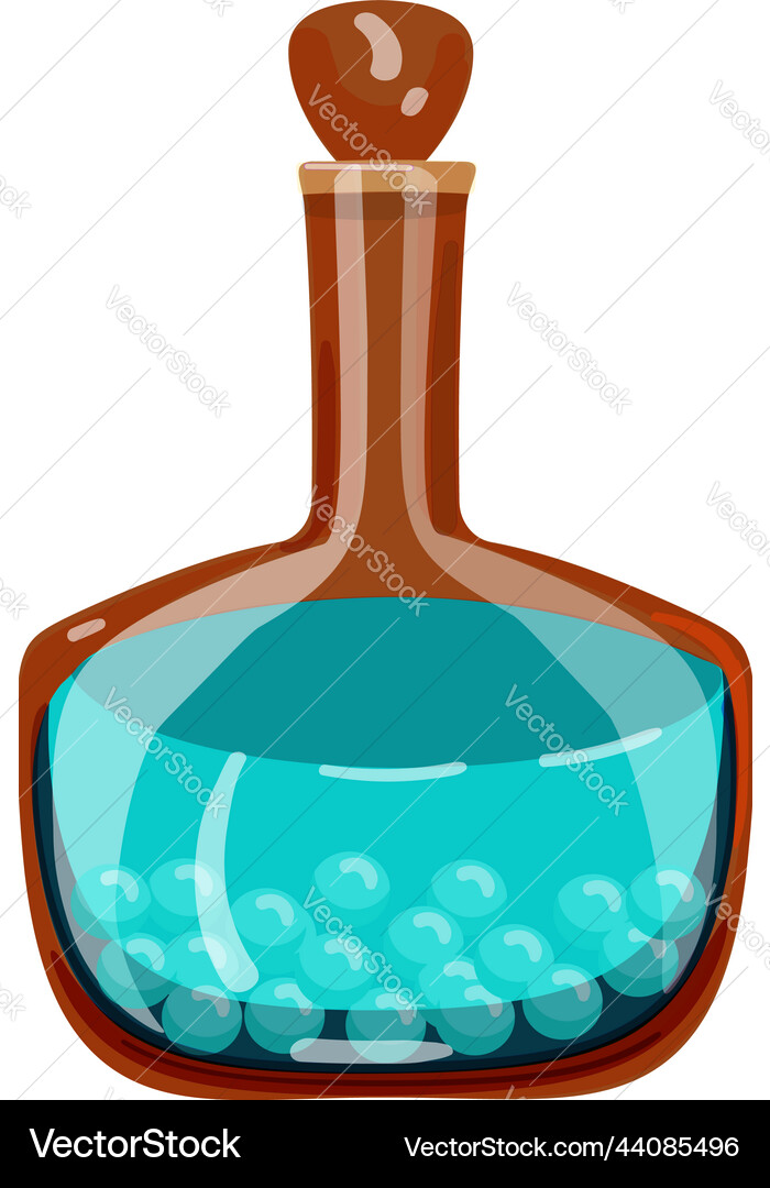 Magic bottle icon cartoon game laboratory Vector Image