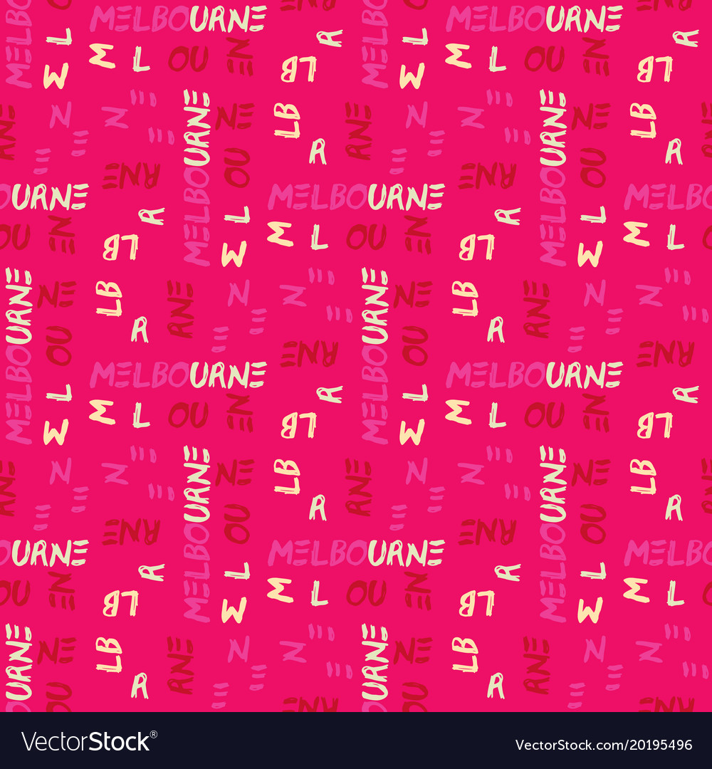 Melbourne pattern seamless design Royalty Free Vector Image