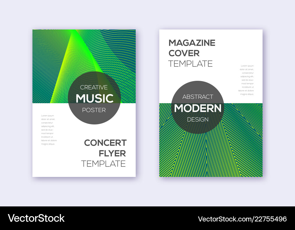 Modern cover design template set green abstract l Vector Image