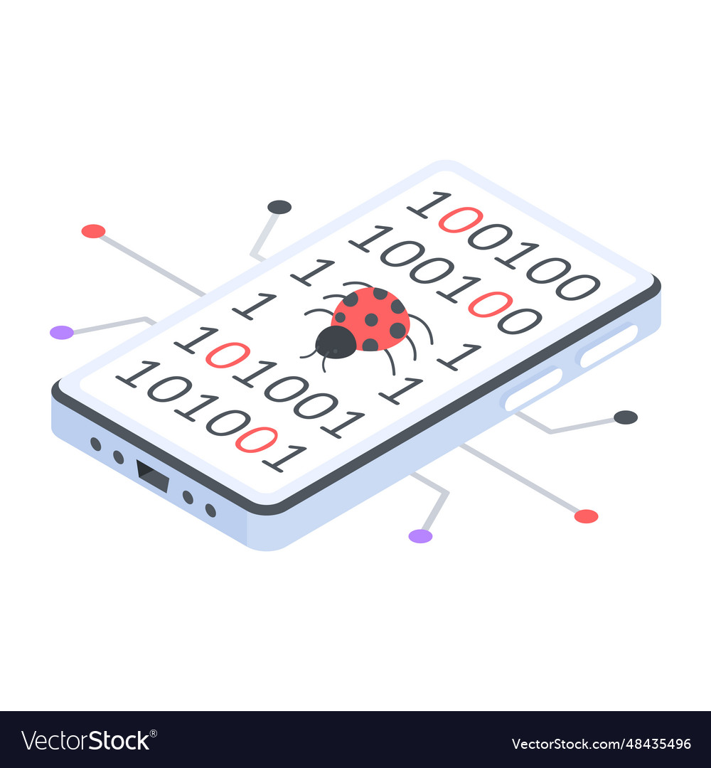 Security and hacking isometric icon Royalty Free Vector