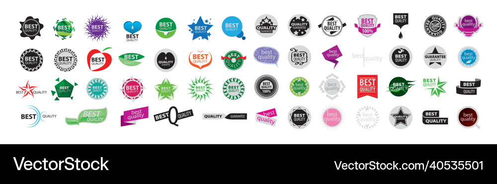 A set of high quality logos on white Royalty Free Vector