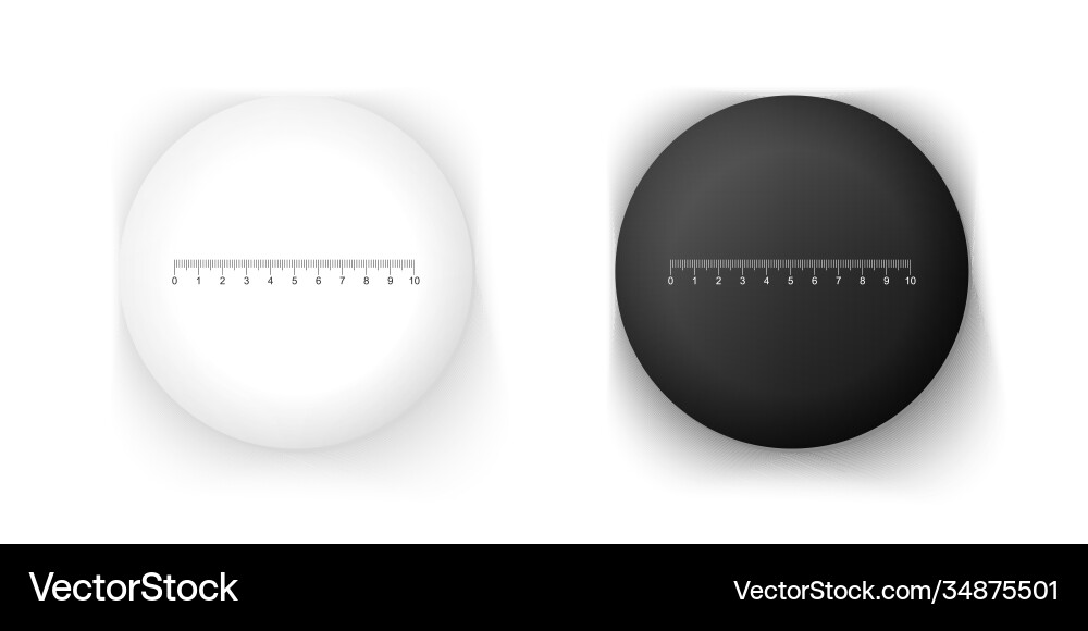 Black and white measuring scale markup for rulers Vector Image