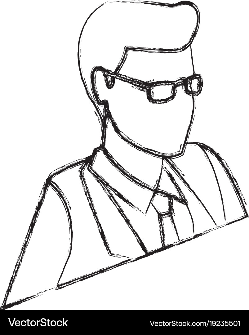 Businessman profile 3d Royalty Free Vector Image