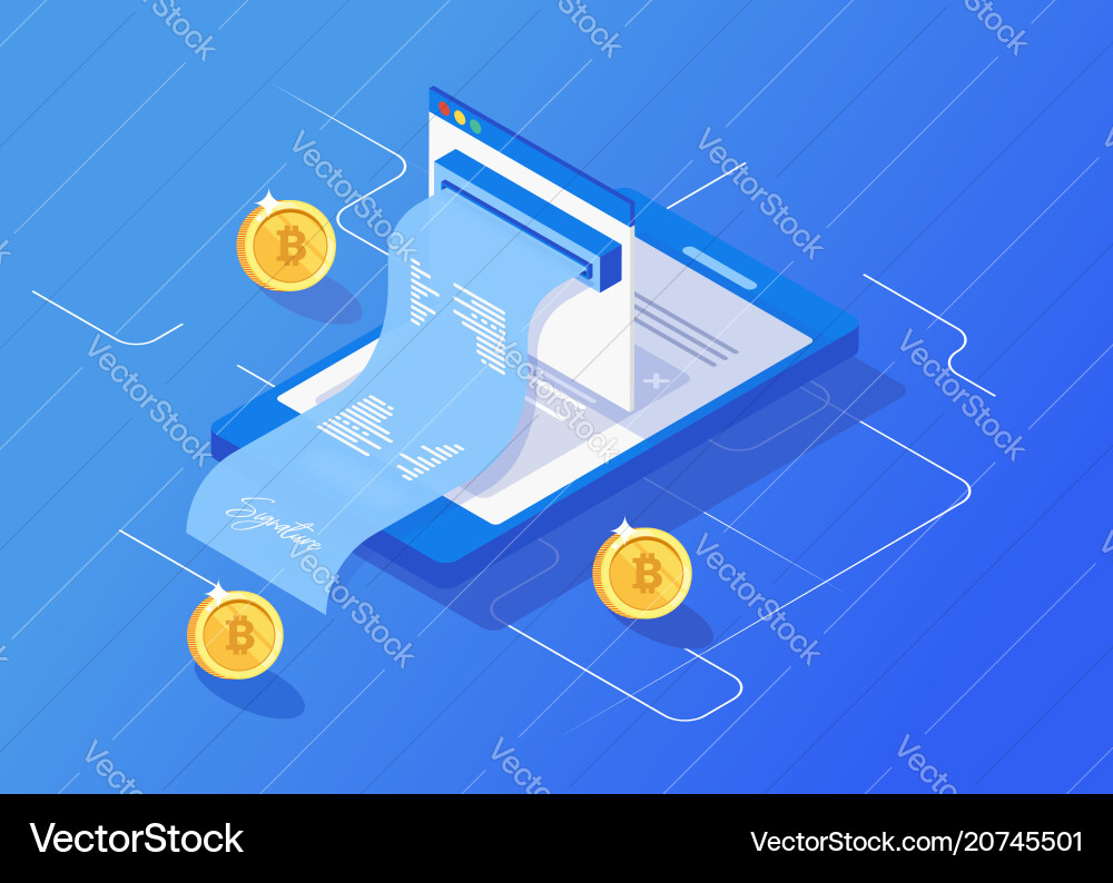 Concept of notification on financial transaction Vector Image