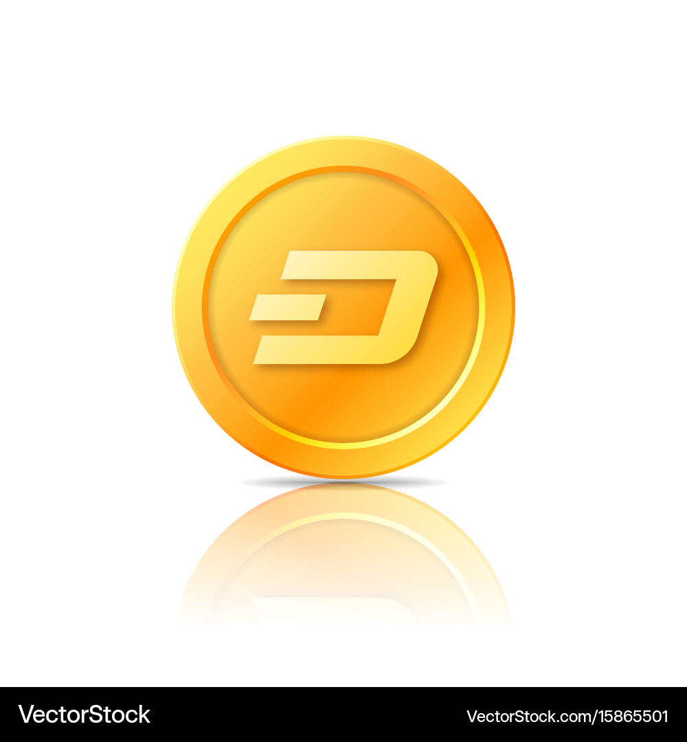 Dash coin symbol icon sign emblem Royalty Free Vector Image
