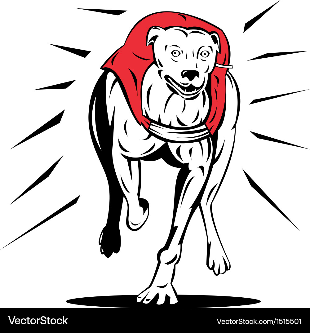 Greyhound dog racing retro Royalty Free Vector Image