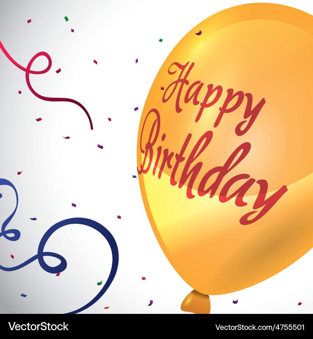 Happy birthday colorful card design Royalty Free Vector