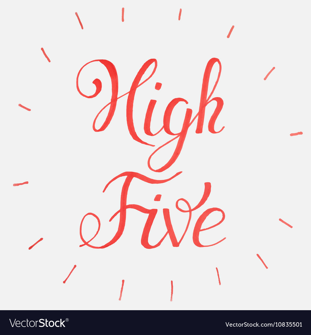 High five congratulations Royalty Free Vector Image