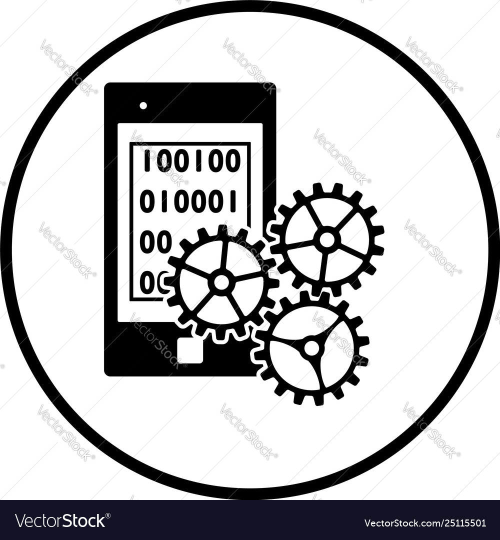 Mobile development icon Royalty Free Vector Image