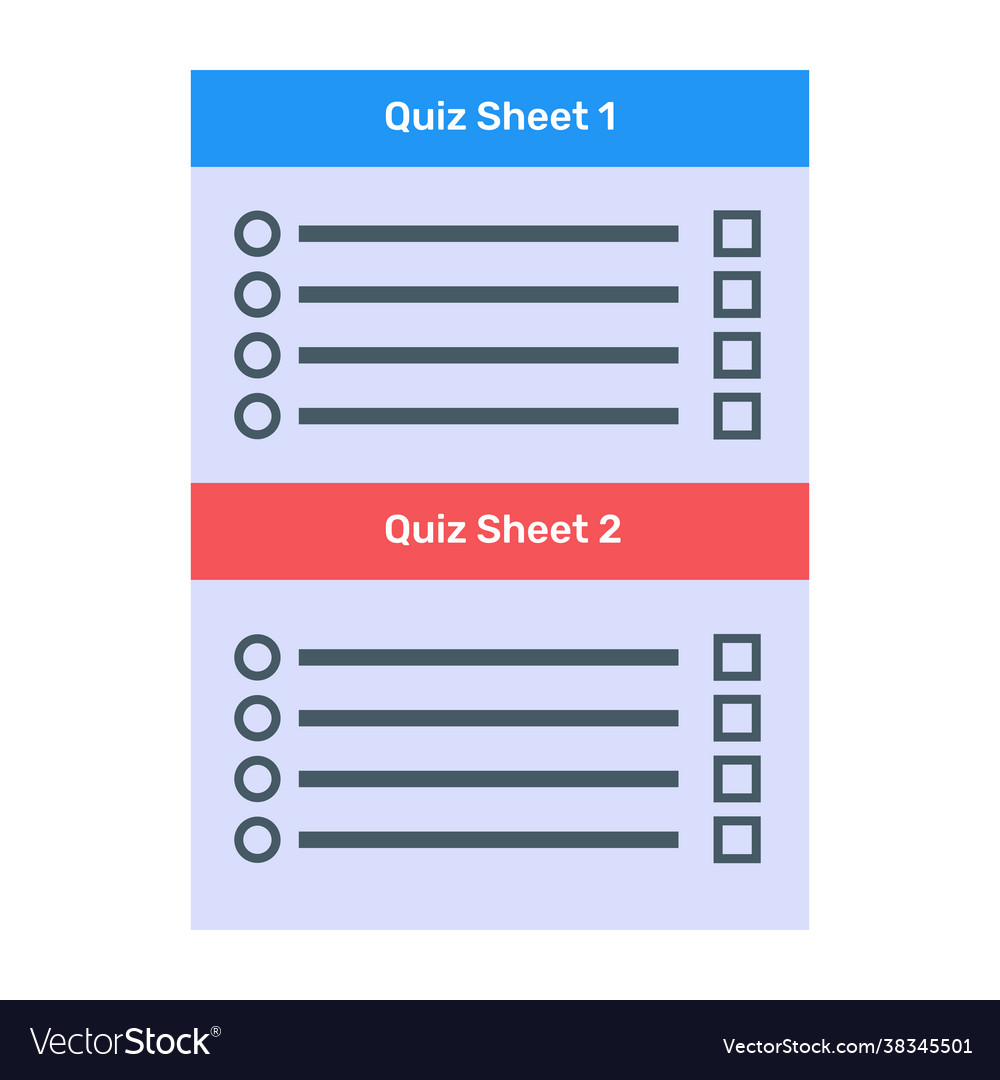 Question sheets Royalty Free Vector Image - VectorStock