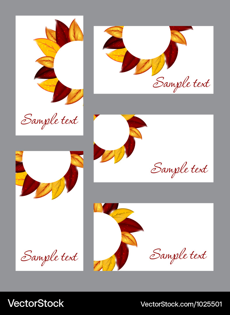 Set of nature gift cards Royalty Free Vector Image