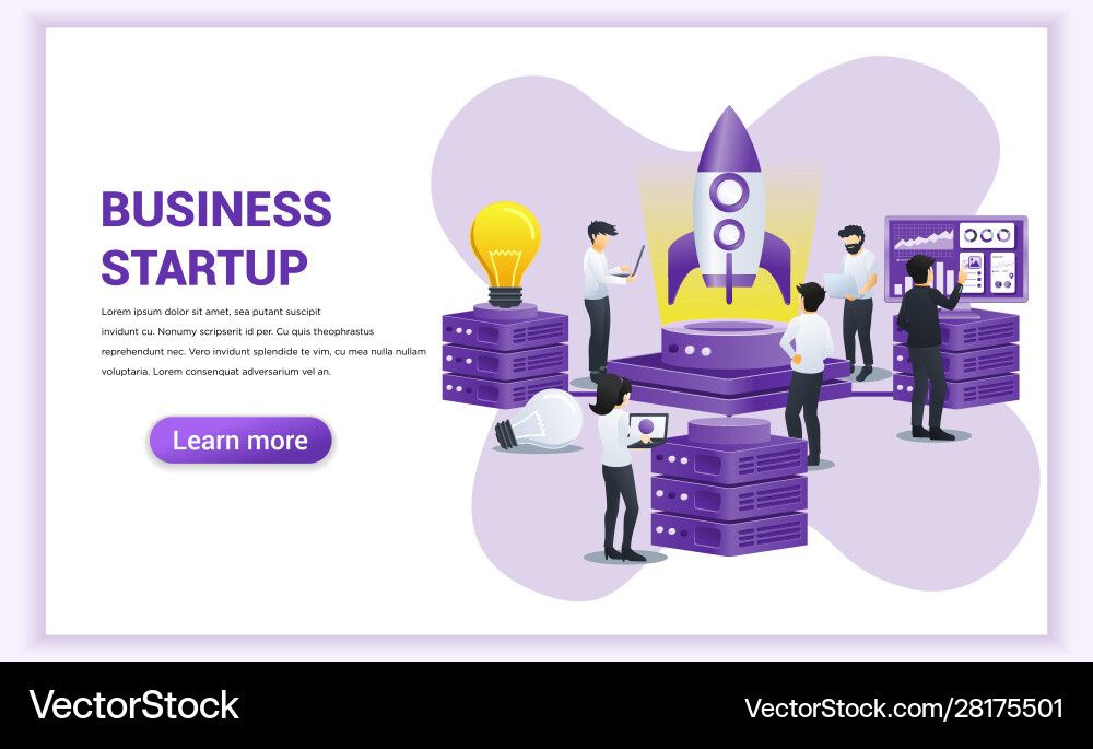 Start up business concept people are working Vector Image