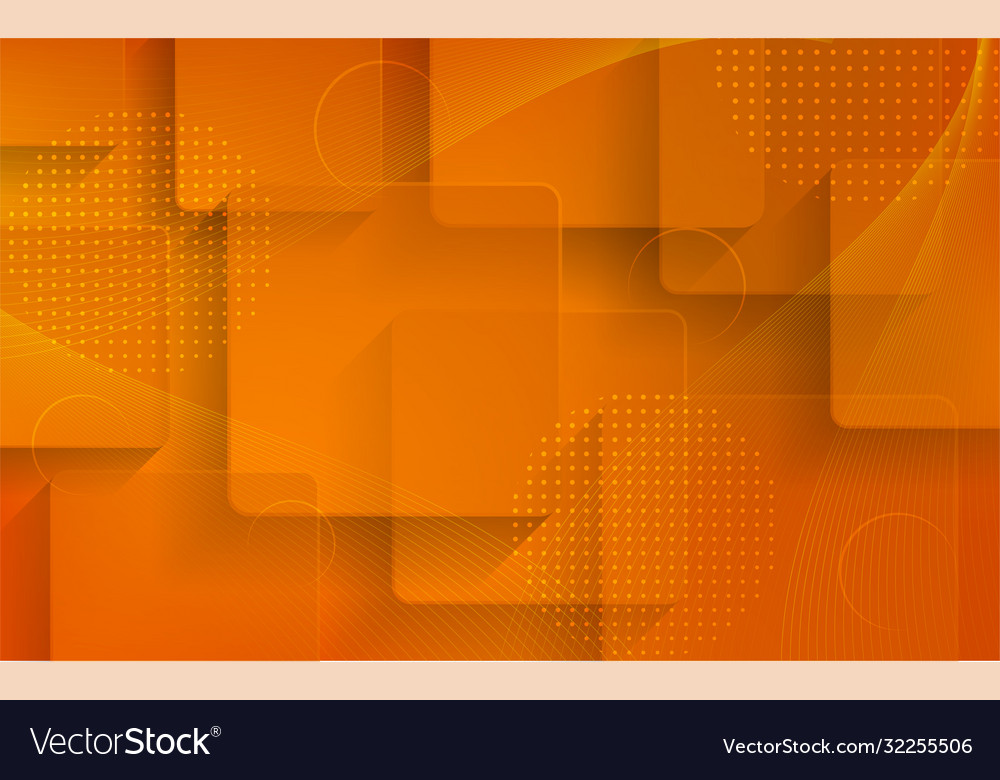 Abstract orange geometry modern background design Vector Image
