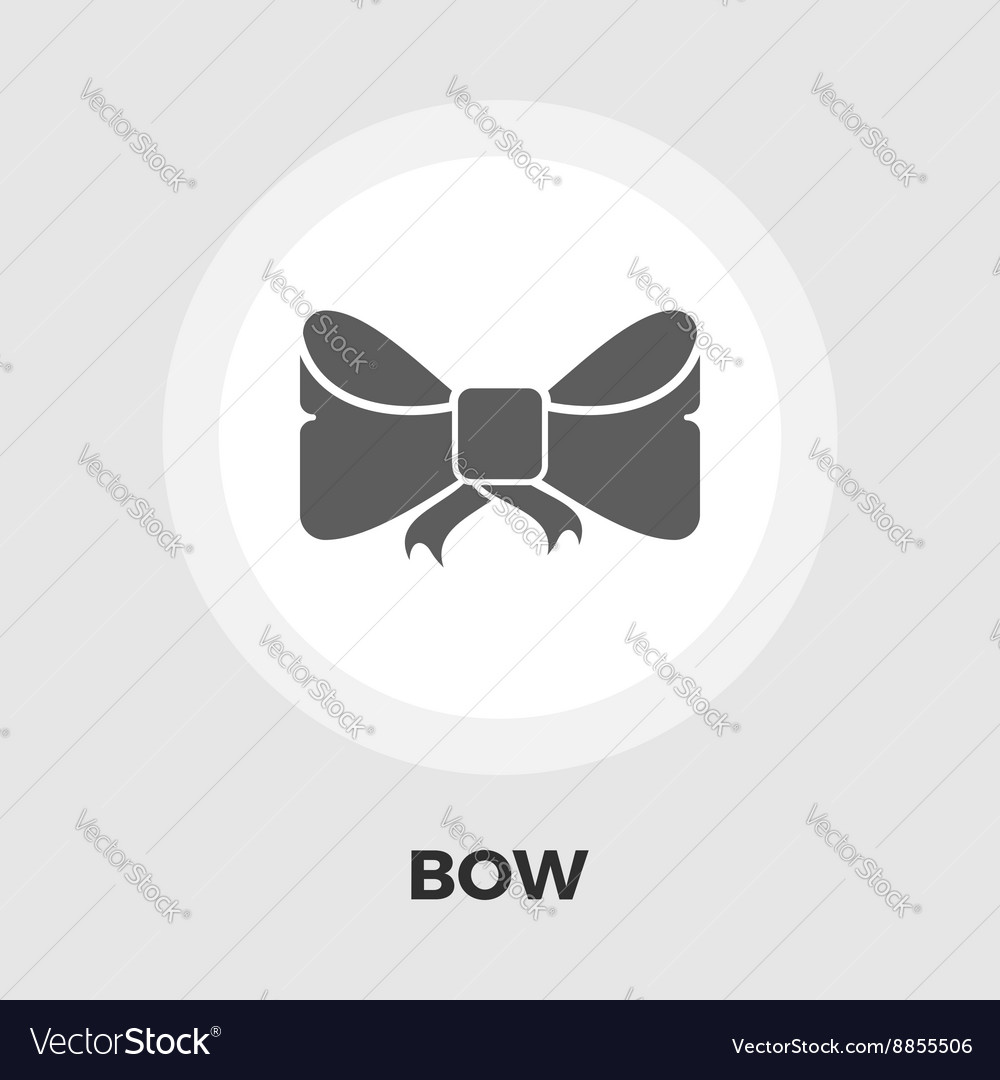 Bow flat icon Royalty Free Vector Image - VectorStock