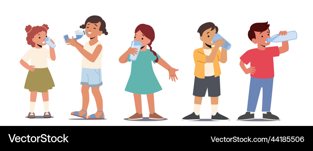 Children summer refreshment body hydration kids Vector Image