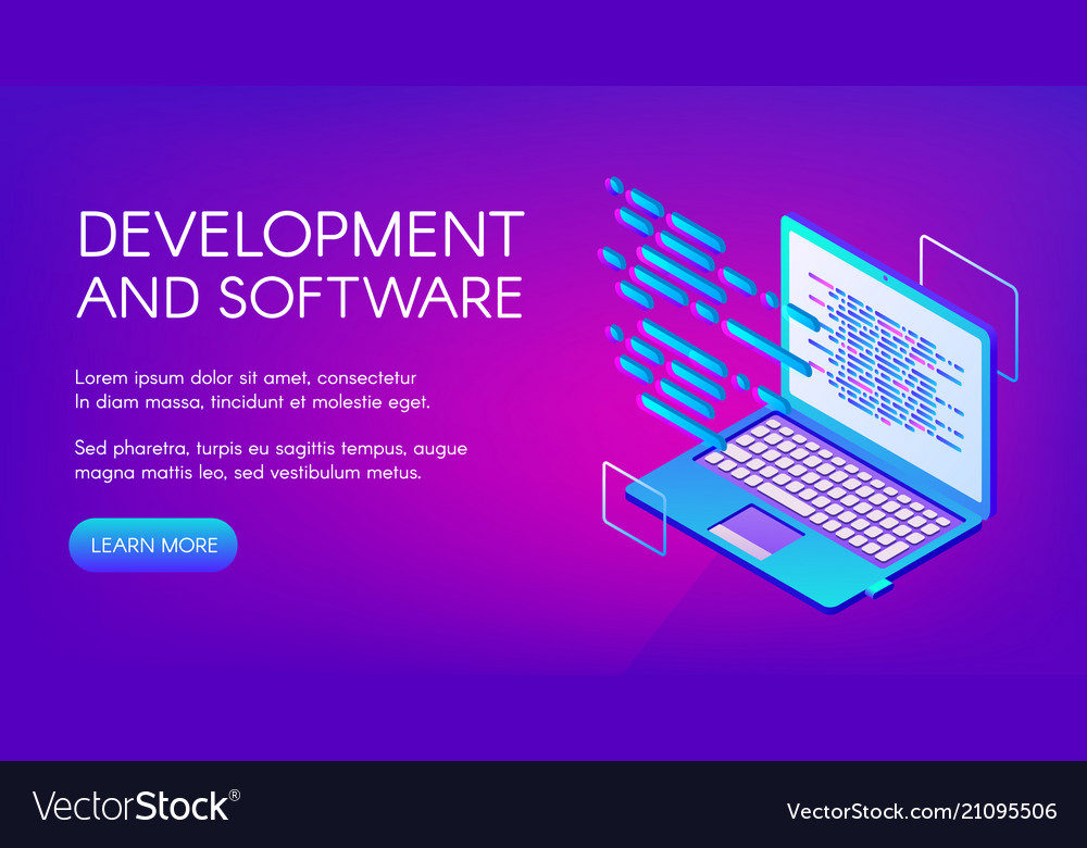 Computer software development Royalty Free Vector Image