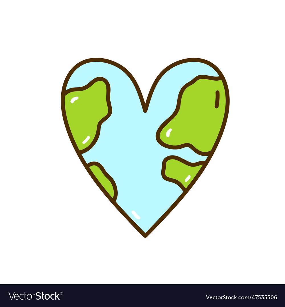 Heart-shaped planet earth Royalty Free Vector Image Heart-shaped planet earth Royalty Free Vector Image