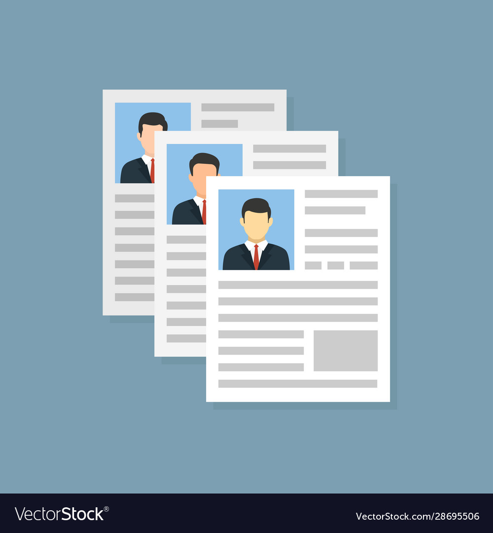 Job interview flat icon recruitment candidate Vector Image