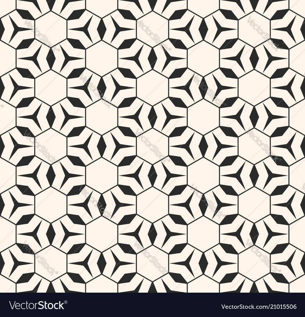 Monochrome Seamless Pattern Geometric Delicate Vector Image