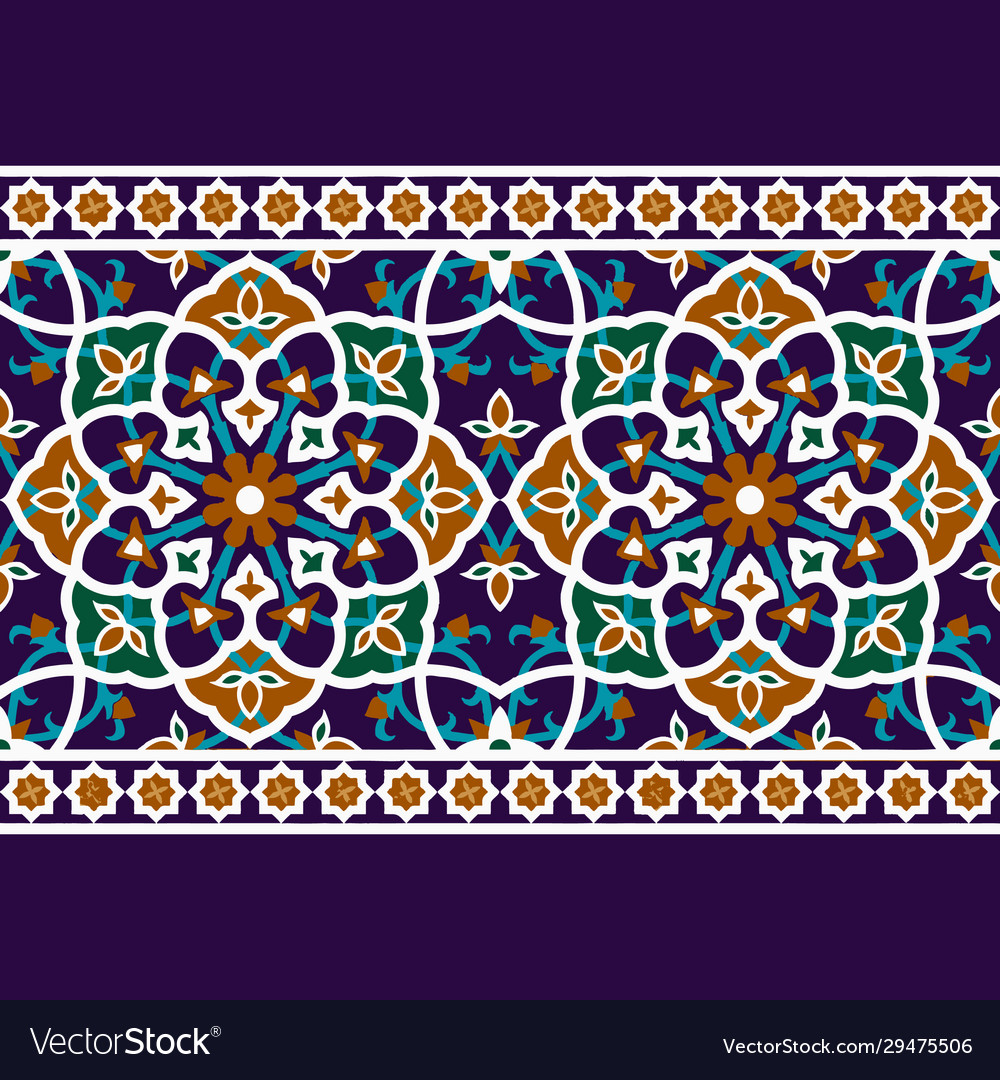 Multicolor islamic pattern background Royalty Free Vector