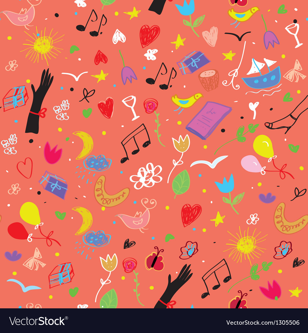 Party seamless pattern Royalty Free Vector Image