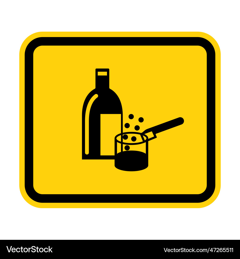 Chemicals in use symbol sign isolate on white Vector Image