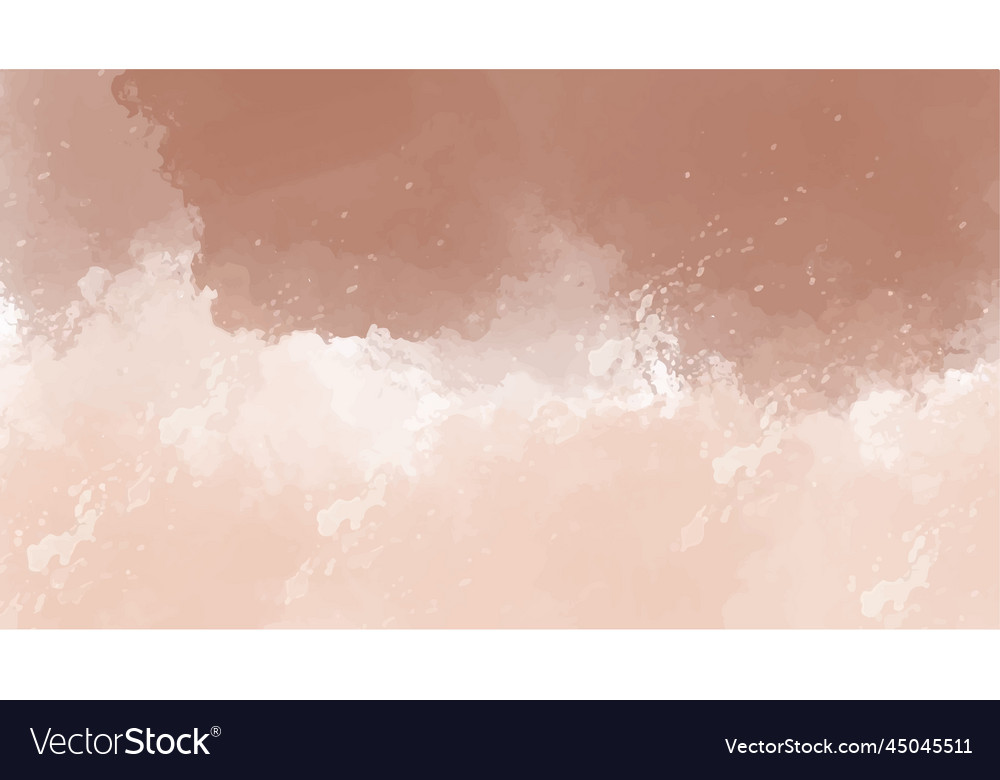 Earth tone watercolor minimal design for text Vector Image