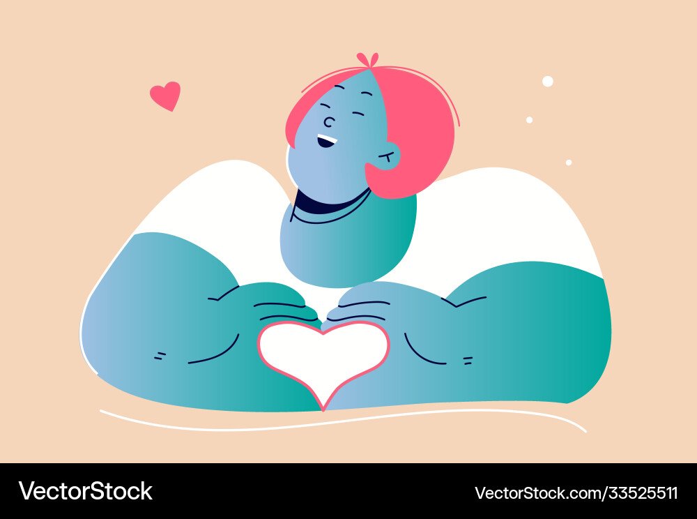 Emotion face woman expression love feeling Vector Image