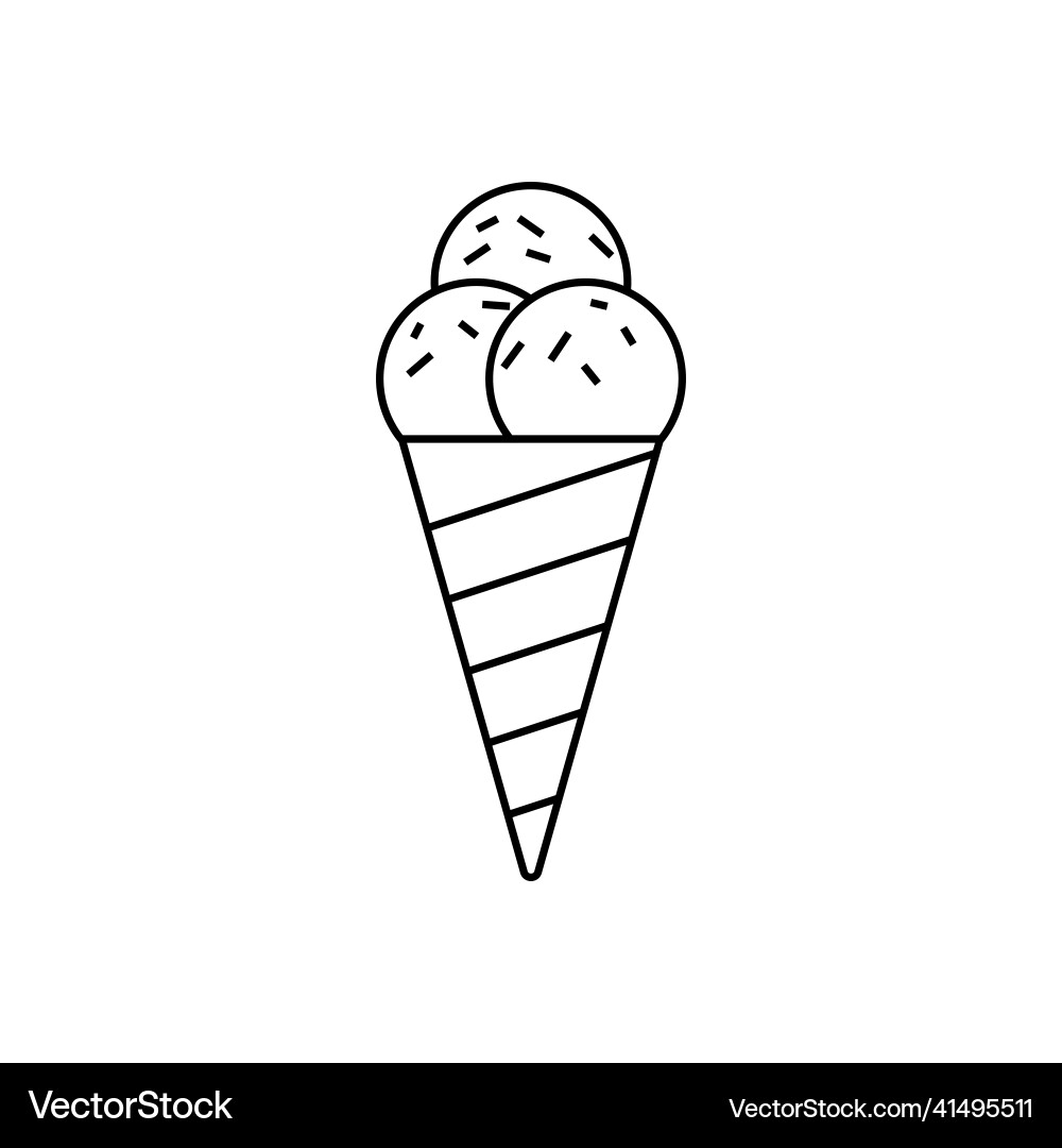 Ice cream line icon single high quality symbol Vector Image