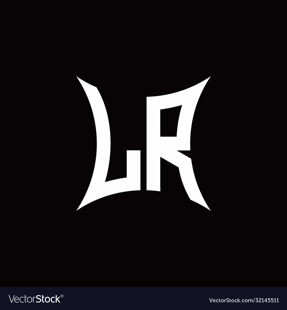 Lr monogram logo with sharped shape design Vector Image