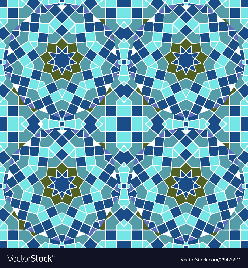 Multicolor islamic pattern background Royalty Free Vector
