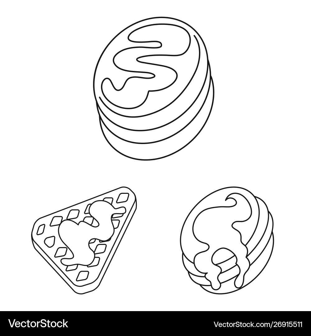 Sweet and product icon set Royalty Free Vector Image