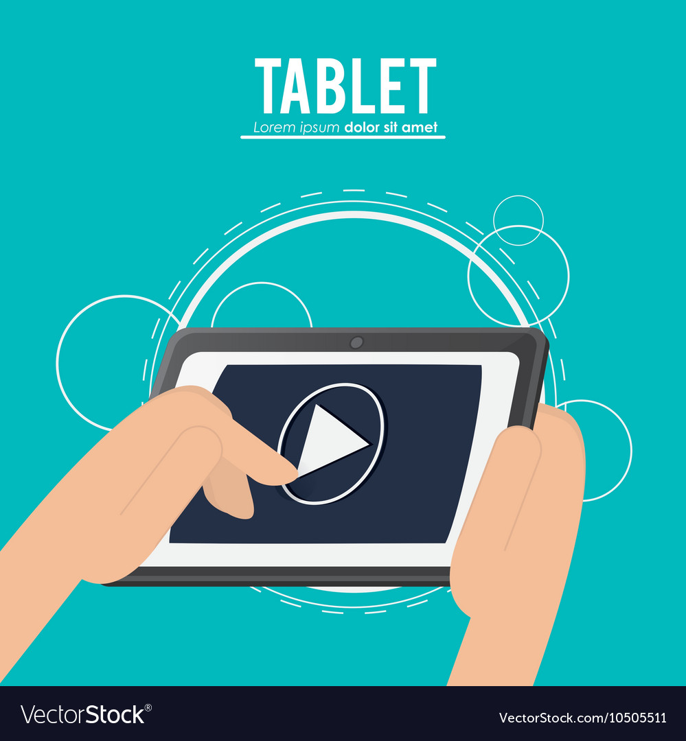 Tablet device technology design Royalty Free Vector Image