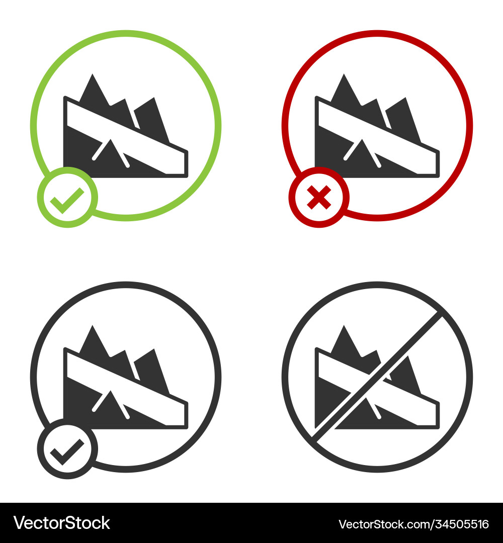 Black mountain descent icon isolated on white Vector Image