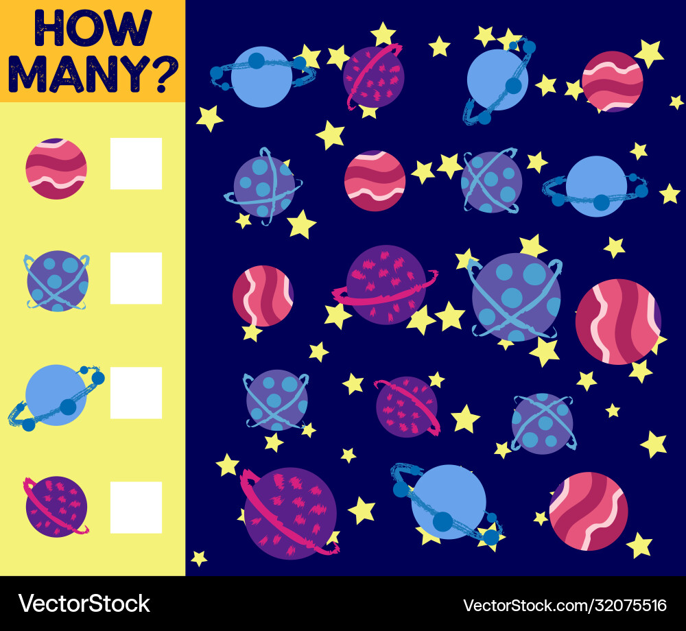 Counting game for preschool children educational Vector Image