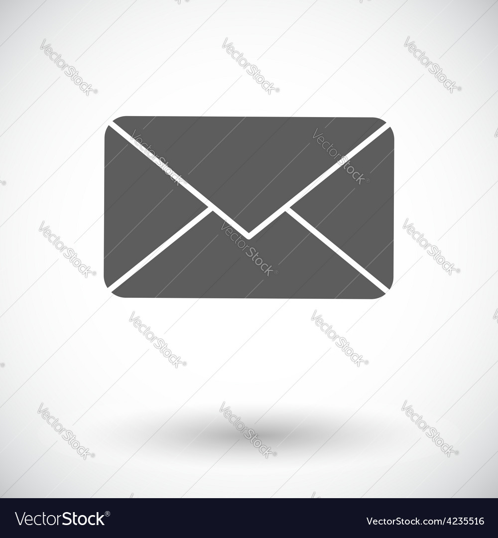 Envelope flat icon Royalty Free Vector Image - VectorStock