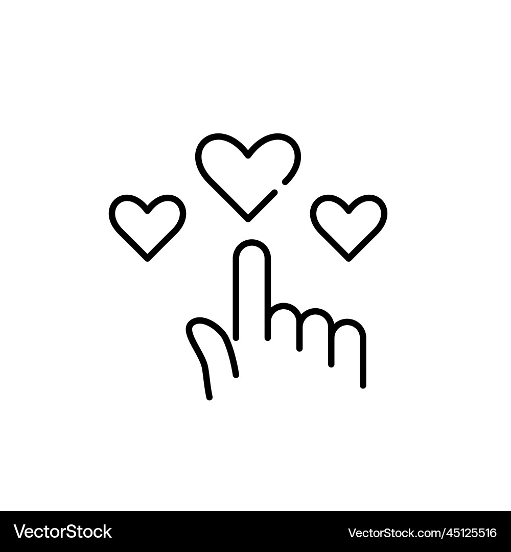Giving positive feedback index finger choosing Vector Image