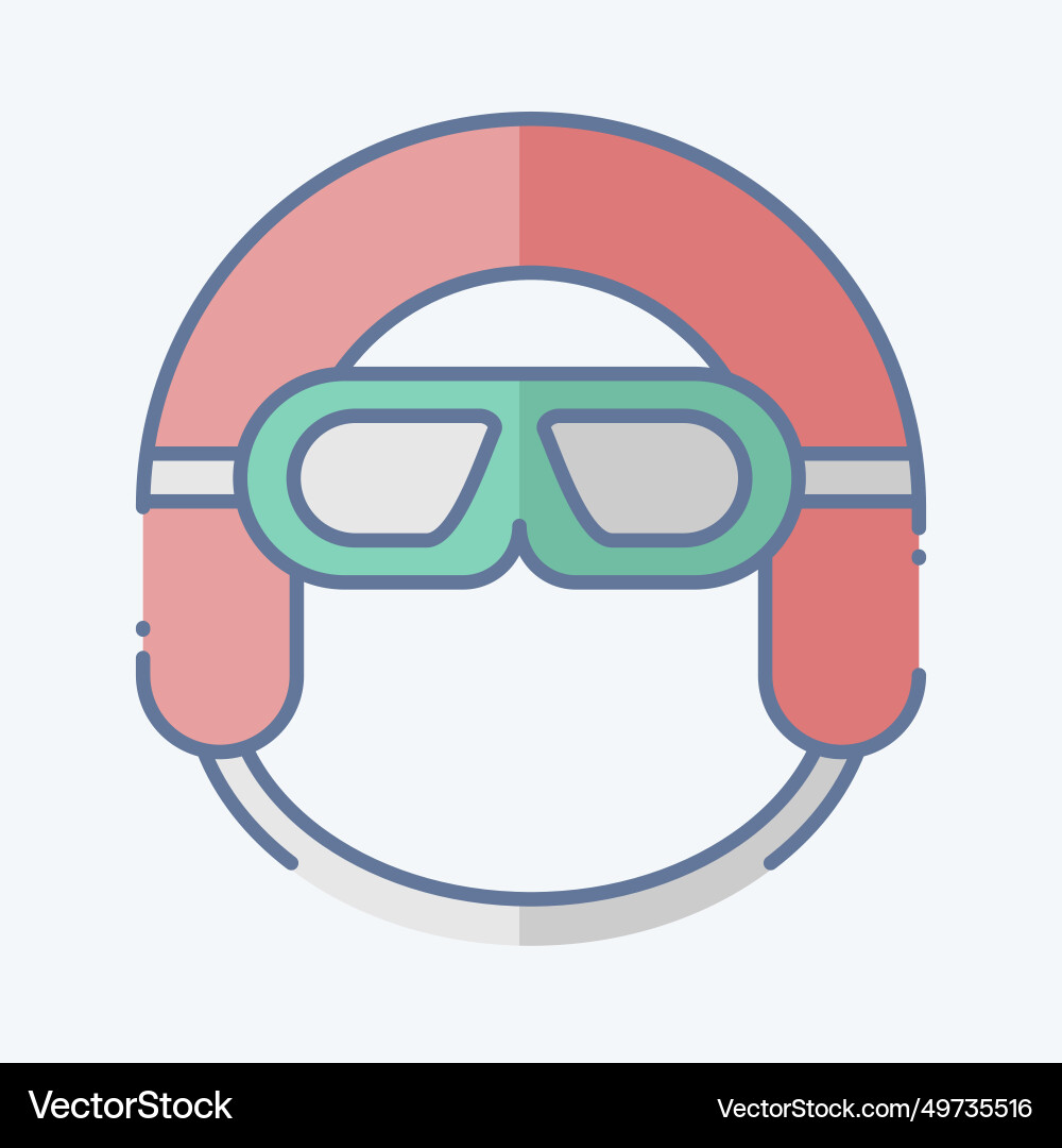 Icon crash helmet related to hat symbol doodle Vector Image