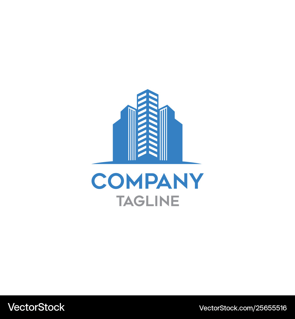 Modern town business logo template Royalty Free Vector Image