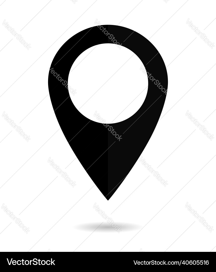 Pin of map icon drop place location Royalty Free Vector