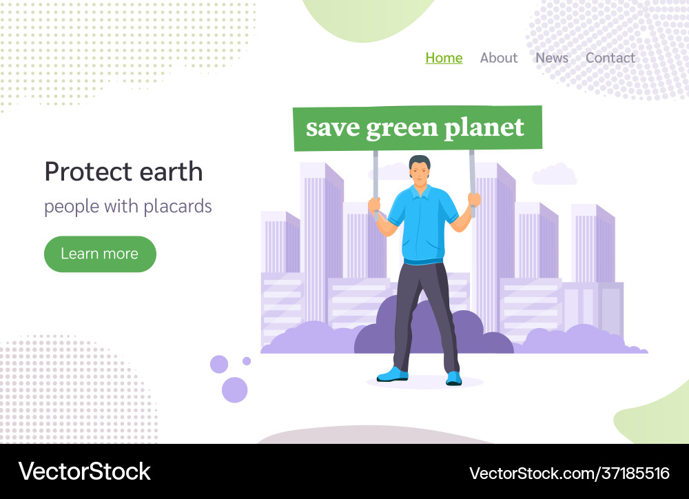 Save green planet prepare for day earth Royalty Free Vector